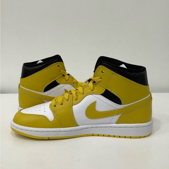 Nike | Shoes | Nike Air Jordan Mid Vivid Sulfur Yellow White Shoes ...